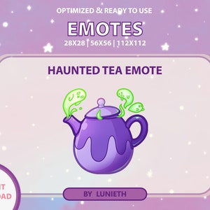 Tea Pot Emote | Cute Twitch Emote Design | Twitch Discord Youtube ...