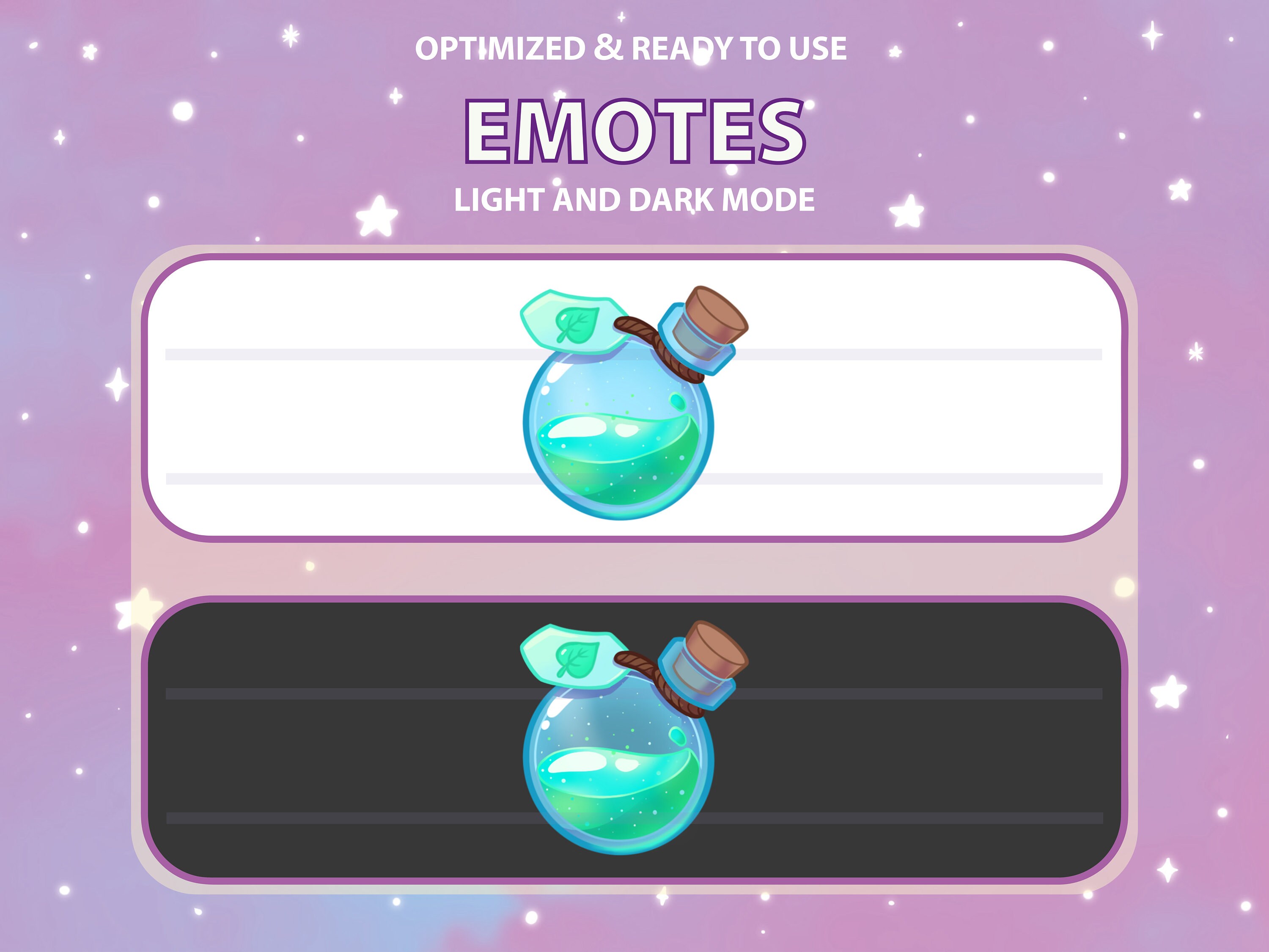 Magic Nature Green Potion Bottle Emote Cute Twitch Emote Design Twitch ...
