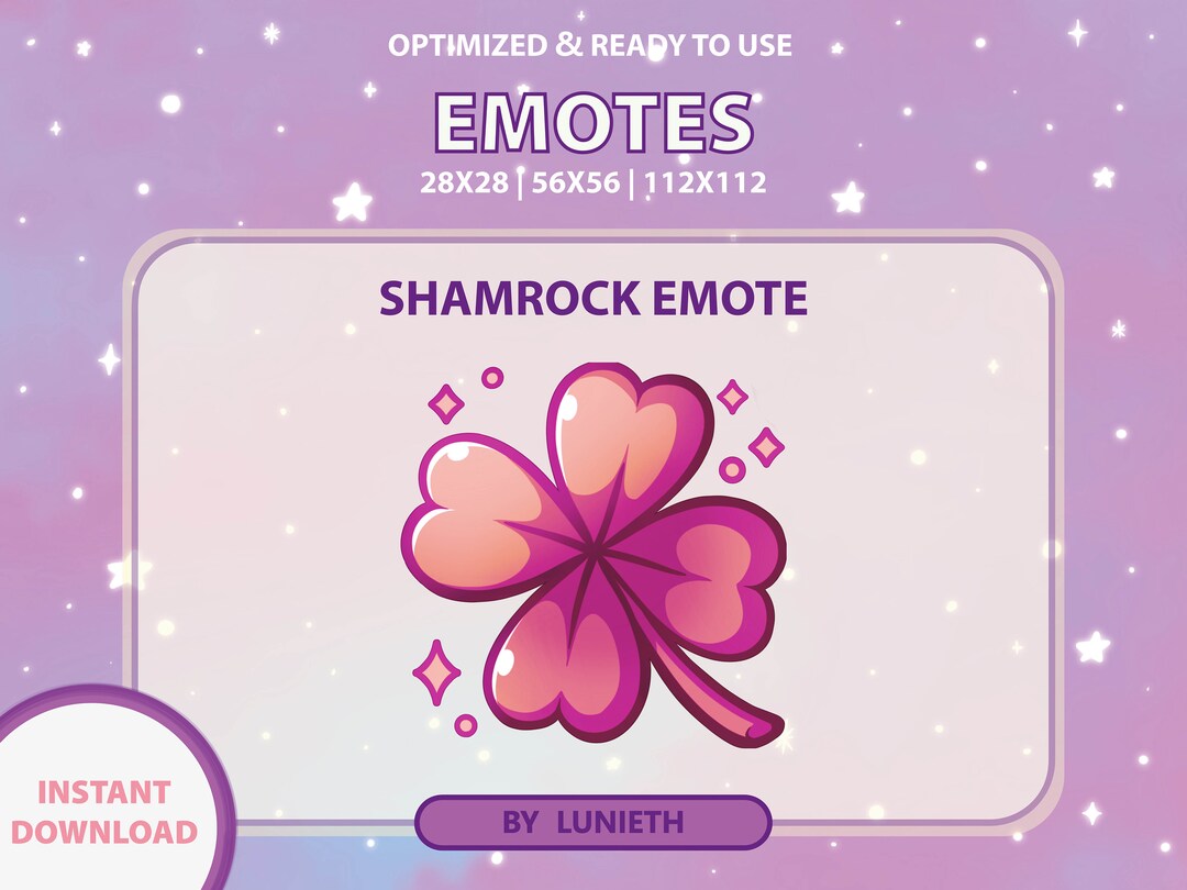 Shamrock Emote | Cute Twitch Emote Design | Twitch Discord Youtube ...