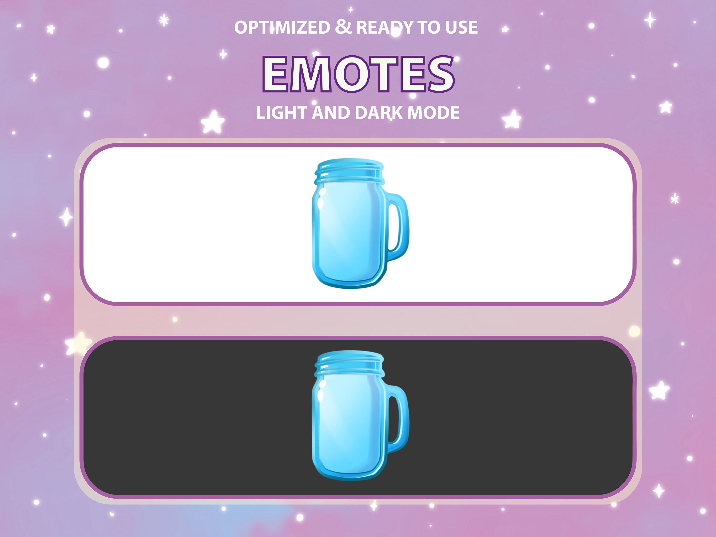 Empty Mason Jar Emote Cute Twitch Emote Design Twitch Discord Youtube ...