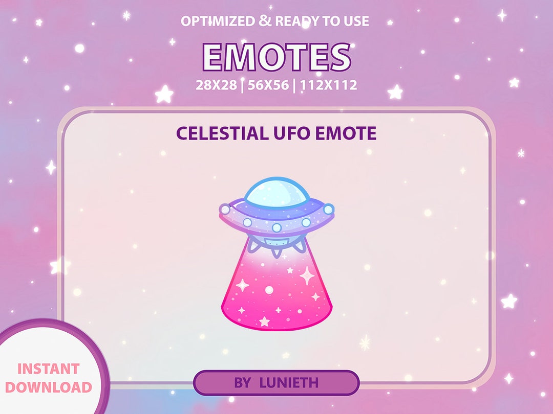 Pastel UFO Emote | Cute Twitch Emote Design | Twitch Discord Youtube ...