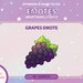 Grape Emote | Cute Twitch Emote Design | Twitch Discord Youtube ...