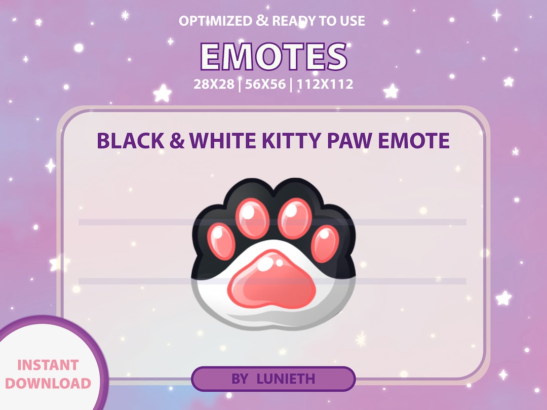 Cat Paw Emote | Paw Pink Toe Bean | Cute Twitch Emote Design | Twitch ...