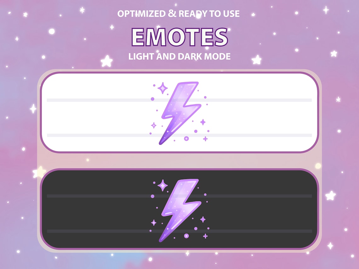 Purple Lightning Bolt Twitch Emote Cute Twitch Emote Design - Etsy