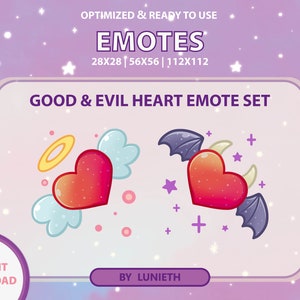 Winged Heart Emote Set| Cute Twitch Emote Design | Twitch Discord ...