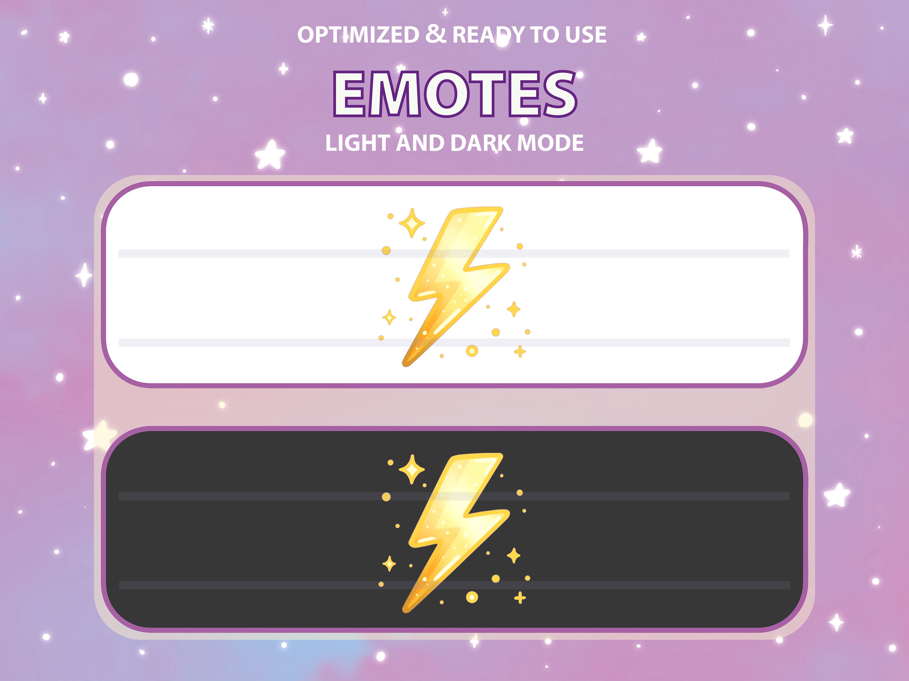 Yellow Lightning Bolt Twitch Emote | Cute Twitch Emote Design | Twitch ...
