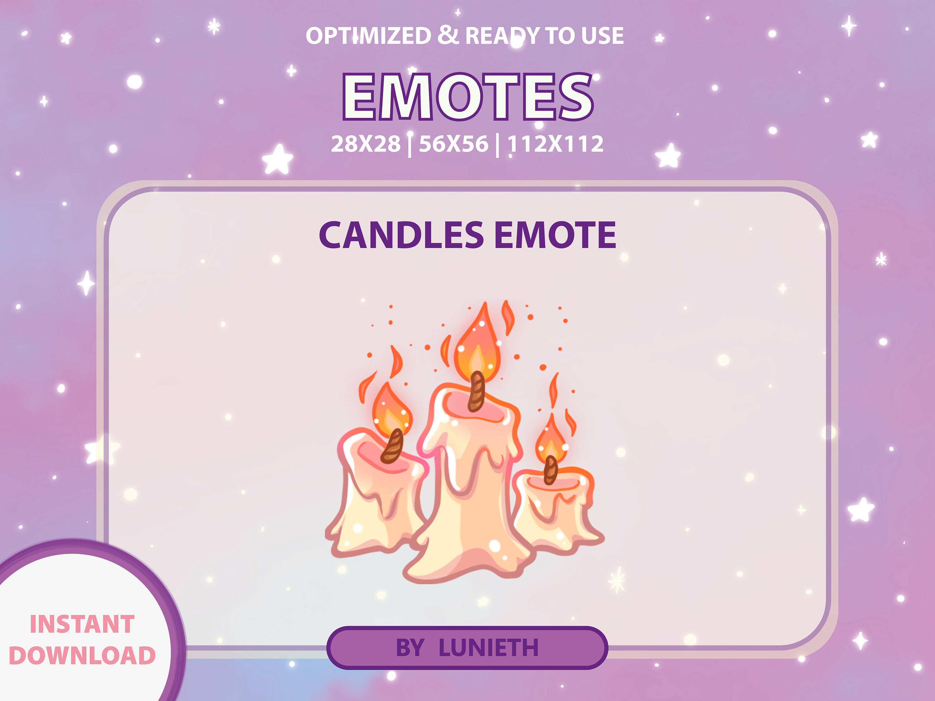 Fire Candles Emote Cute Twitch Emote Design Twitch Discord Youtube ...