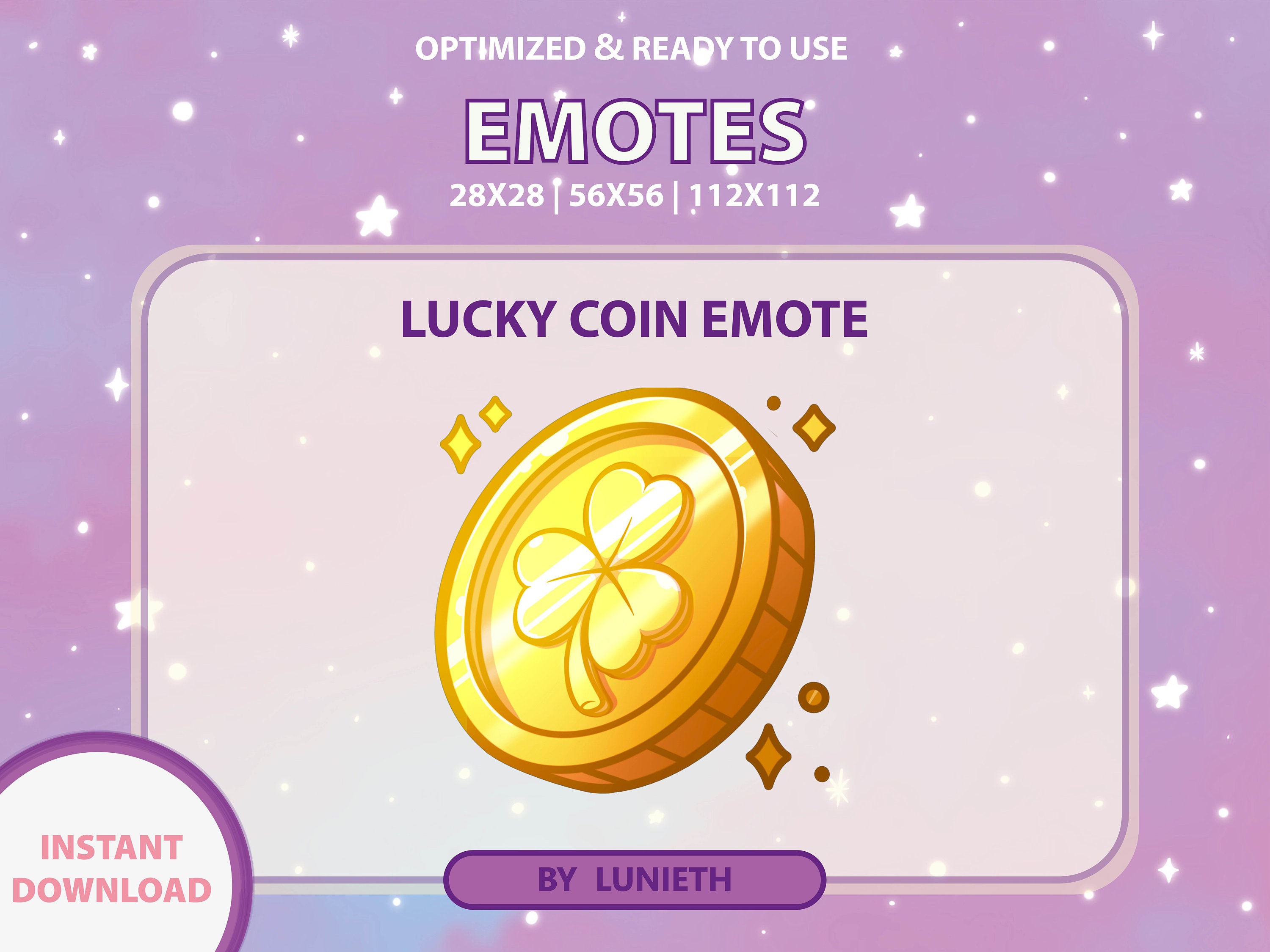 Gold Coin Emote Cute Twitch Emote Design Twitch Discord Youtube Channel ...
