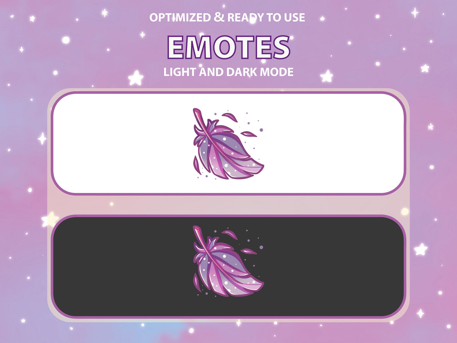Lilac Feather Emote Cute Twitch Emote Design Twitch | Etsy