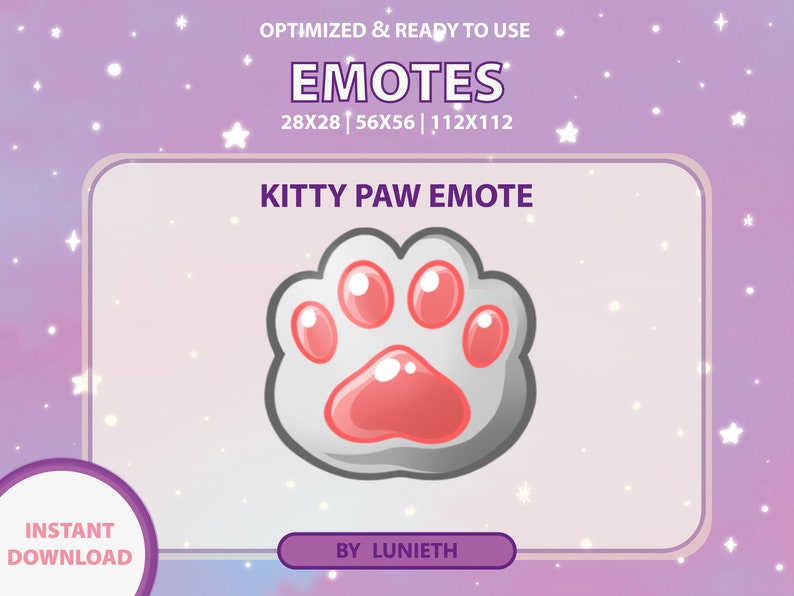 Cat Paw Emote Paw Pink Toe Bean Cute Twitch Emote Design Twitch Discord ...