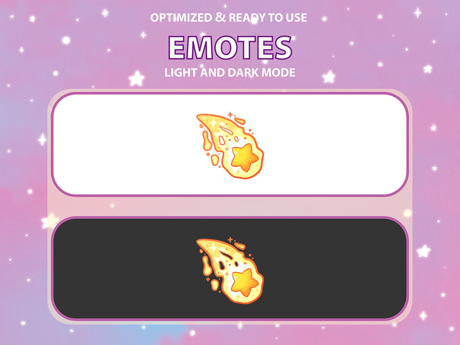 Yellow Shooting Star Emote | Cute Twitch Emote Design | Twitch Discord ...
