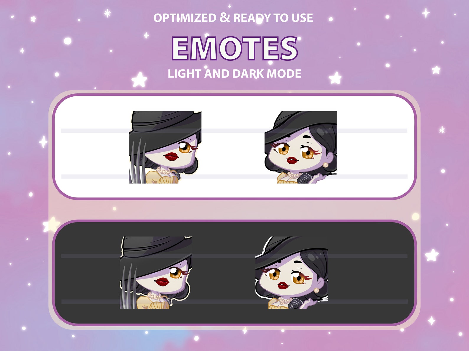 Resident Evil Village Lady Dimitrescu Emote Set Sexy Chibi Girl Twitch ...