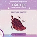 Red Feather Emote | Cute Twitch Emote Design | Twitch Discord Youtube ...