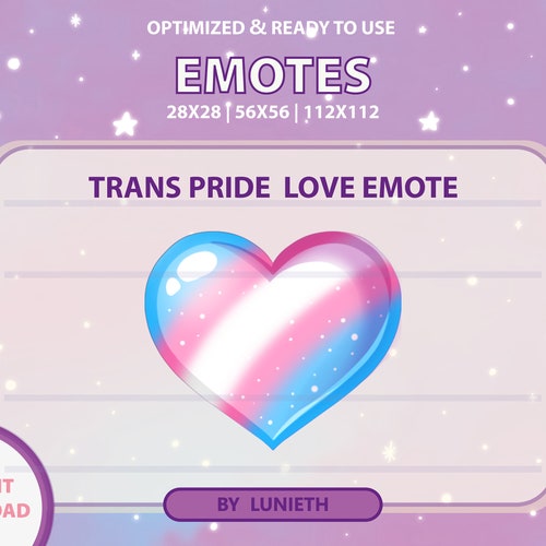 Bi Pride Flag Glossy Heart Love Emote Cute Twitch Emote - Etsy
