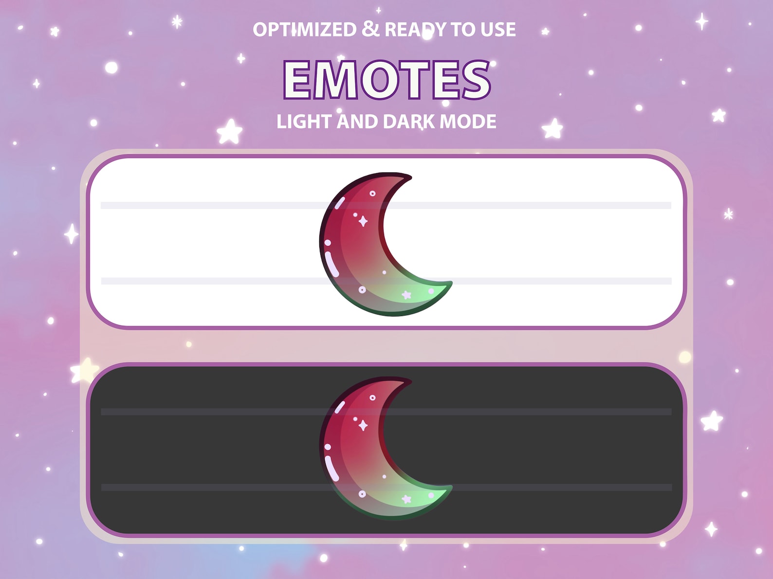 Dark Moon Emote | Cute Twitch Emote Design | Twitch Discord Youtube ...