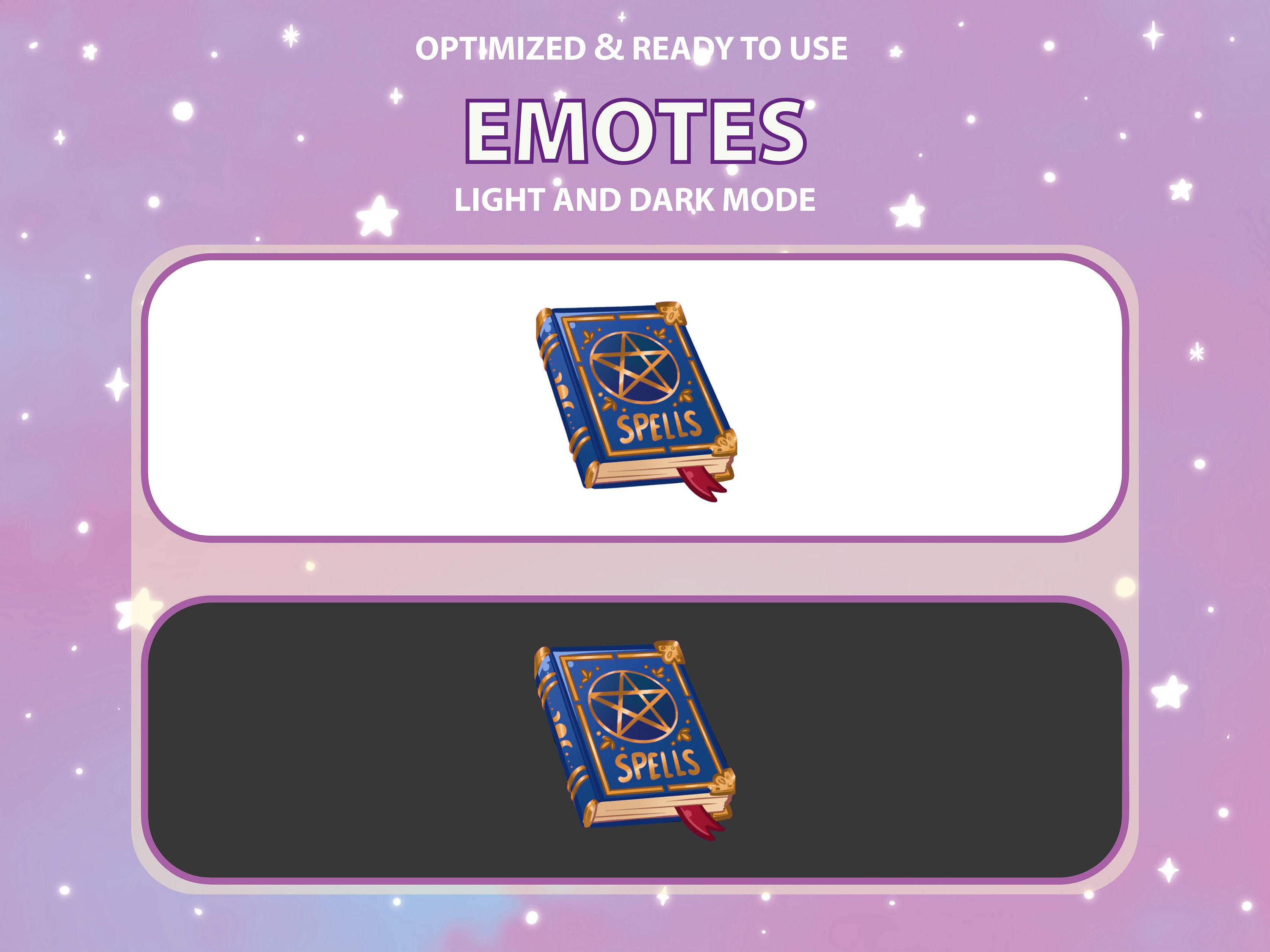 Spell Book Emote | Cute Twitch Emote Design | Twitch Discord Youtube ...
