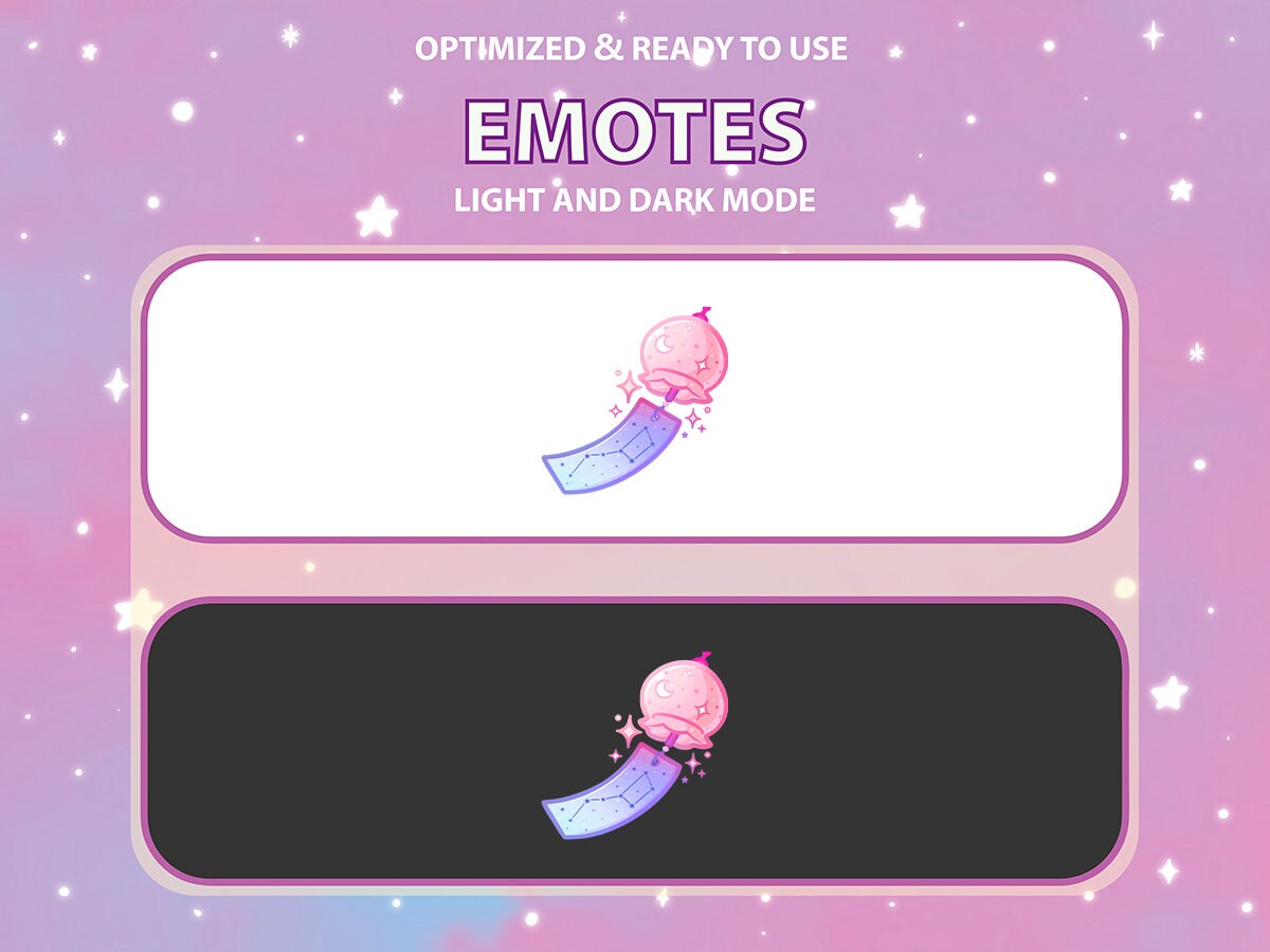 Pastel Wind Chime Emote | Cute Twitch Emote Design | Twitch Discord ...