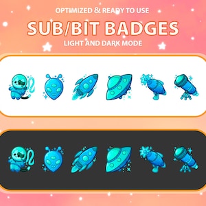 Blue Space Emote Set | Cute Twitch Emote Design | Twitch Discord ...