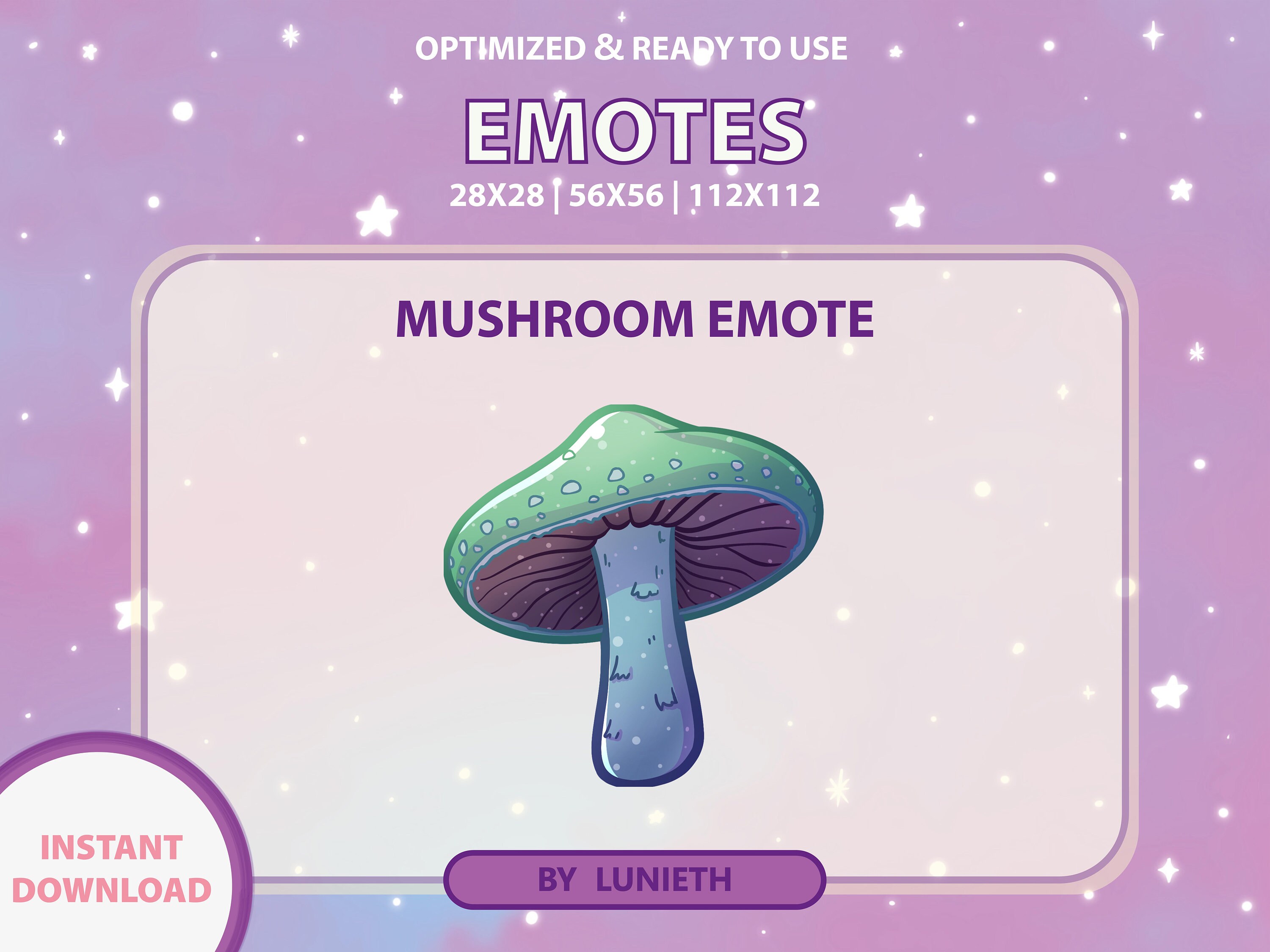 Mushroom Emote | Cute Twitch Emote Design | Twitch Discord Youtube ...