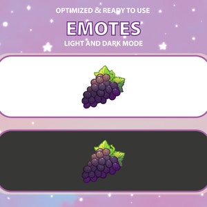 Grape Emote | Cute Twitch Emote Design | Twitch Discord Youtube ...