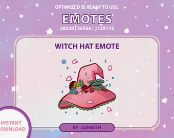 Witch Hat Emote Cute Twitch Emote Design Twitch Discord | Etsy