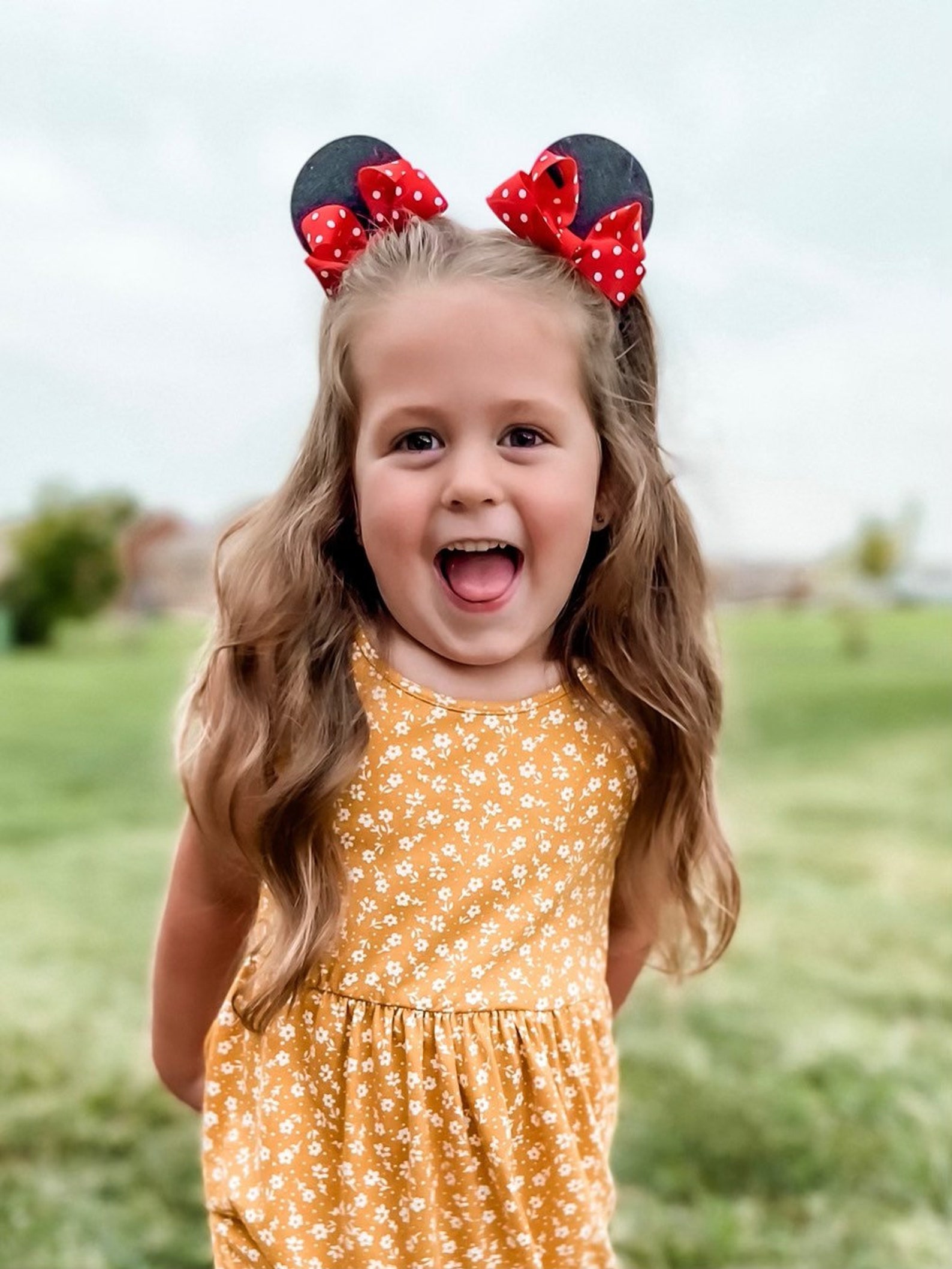 Minnie Mouse Hair Clip.minnie Birthday Hair Bows Pigtail Pom - Etsy