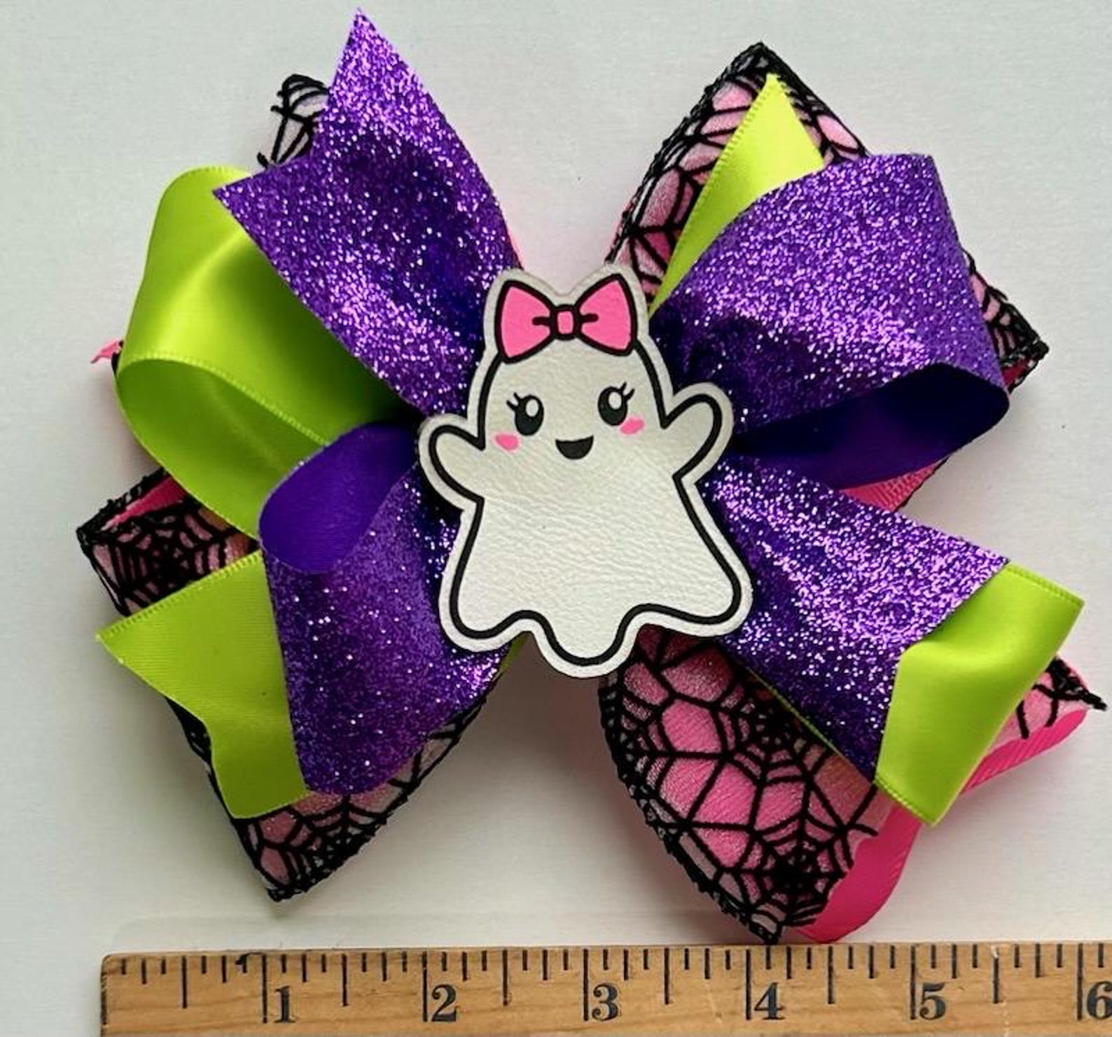 Halloween Ghost Hair Bow, Sparkle Costume Clip - Etsy