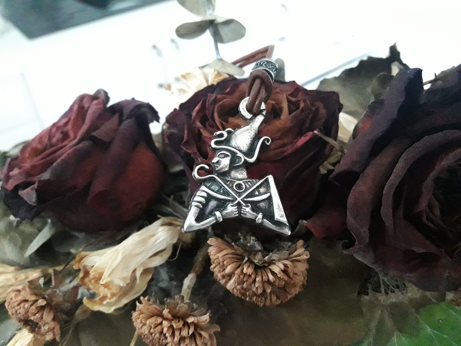 Egyptian God Osiris Leather Necklace,osiris-usir Pendant,ancient ...