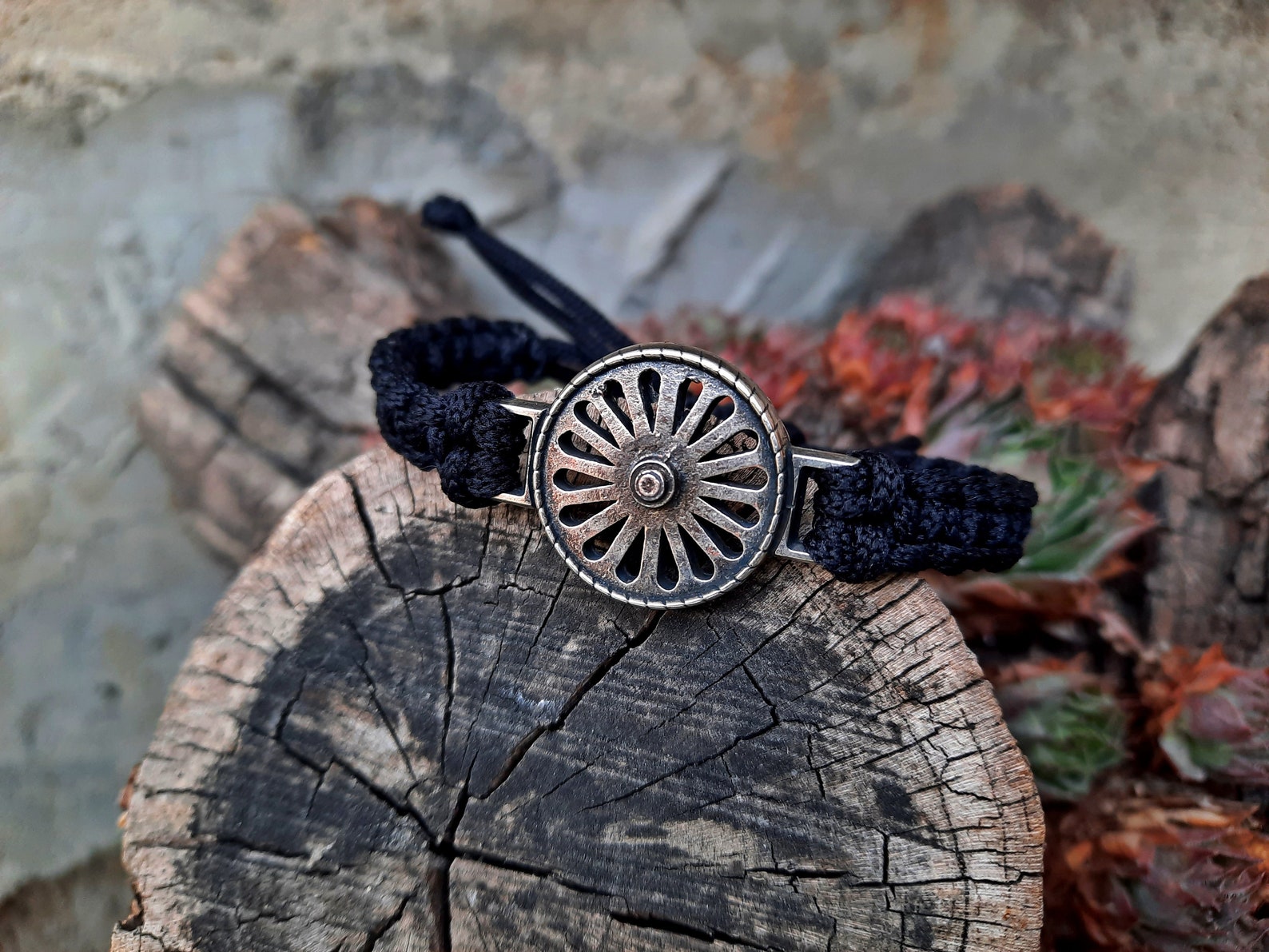 Romani Chakra Wheel Rope Bracelet Talismanashoka Chakra - Etsy