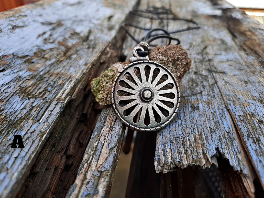 Flag of the Romani People Jewelry,16-spoke Chakra Necklace,flag of ...