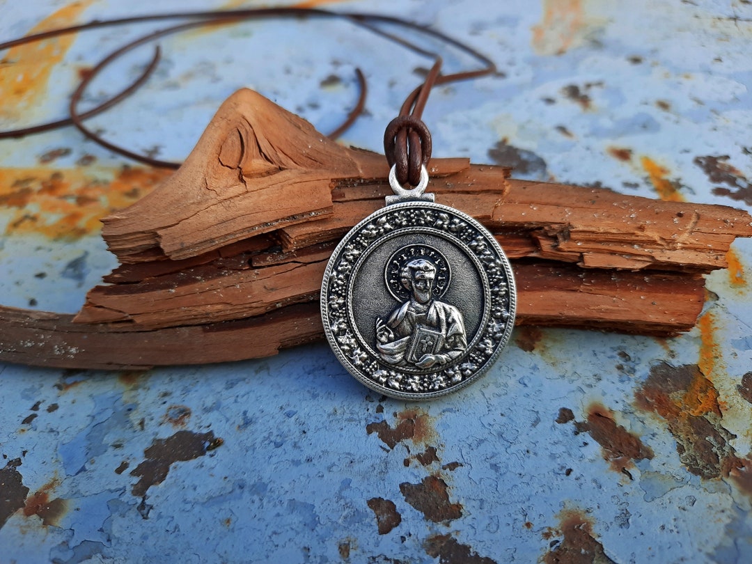 Saint Luke the Evangelist Necklace,st.lucas on the Medallion Pendant ...