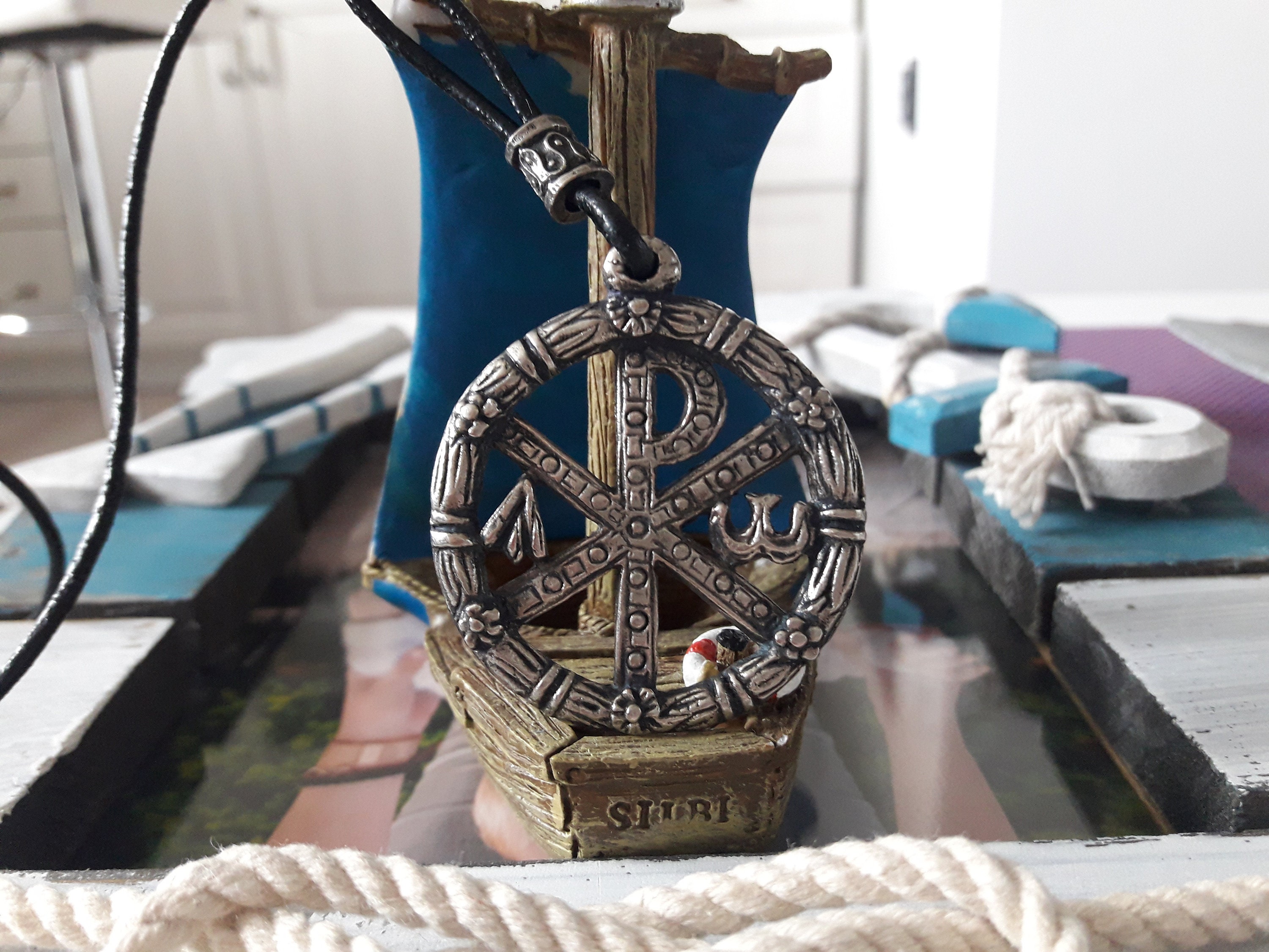 Christian Monogram of Jesus Christ Leather - Etsy