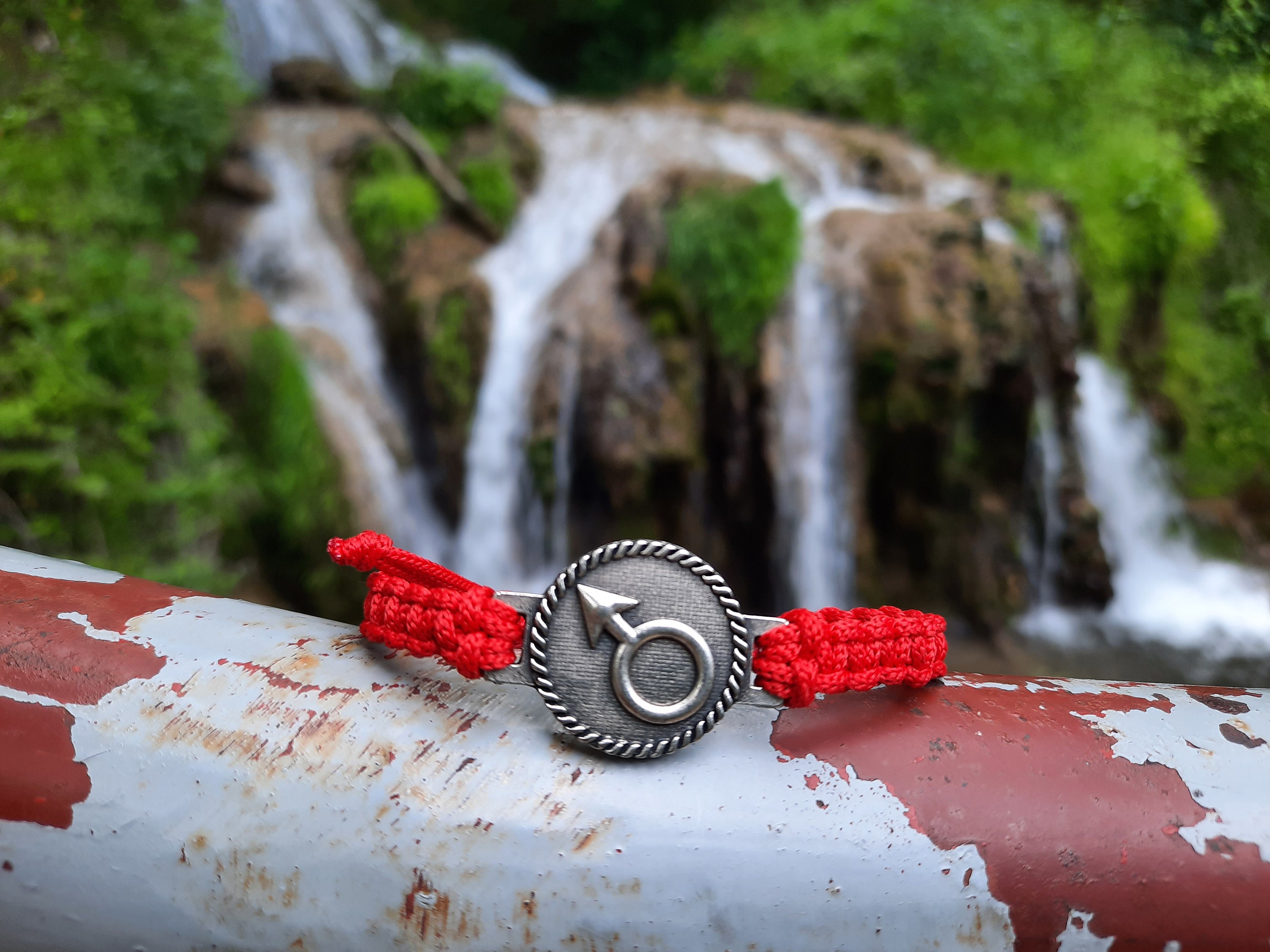 Mars Glyph Rope Braceletgod of War Zodiacastrological Symbol - Etsy