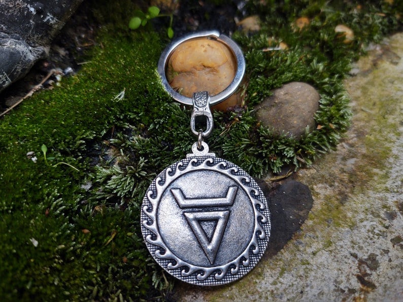 Veles Slavic God Symbol Necklace,god of Land,water,volos God Sign ...