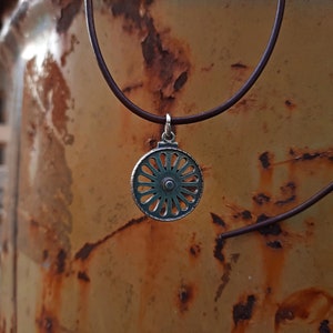 Flag of the Romani People Jewelry,16-spoke Chakra Necklace,flag of ...