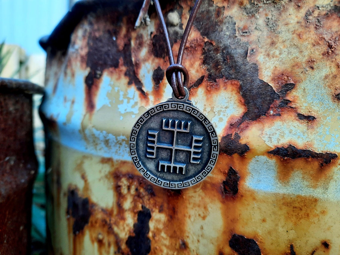 Armenian Eternity Sign Leather Necklacearevakhach Symbol - Etsy