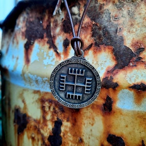 Armenian Eternity Sign Leather Necklace,arevakhach Symbol Jewelry ...