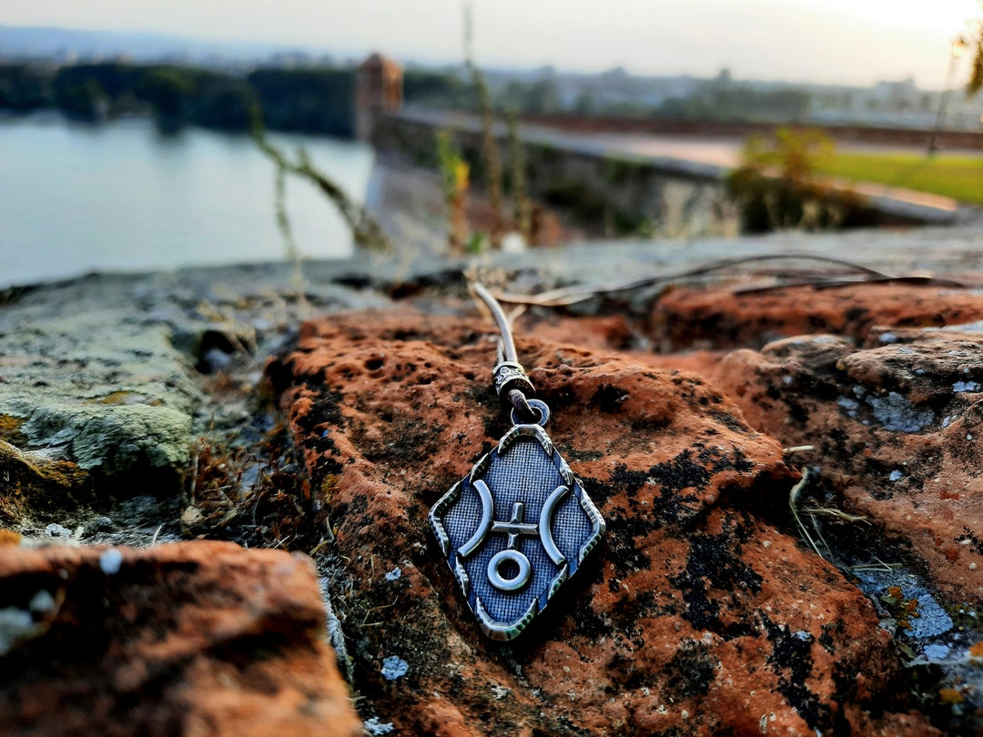 Uranus Planetary Glyph Leather Necklace,uranus Symbol Jewelry ...