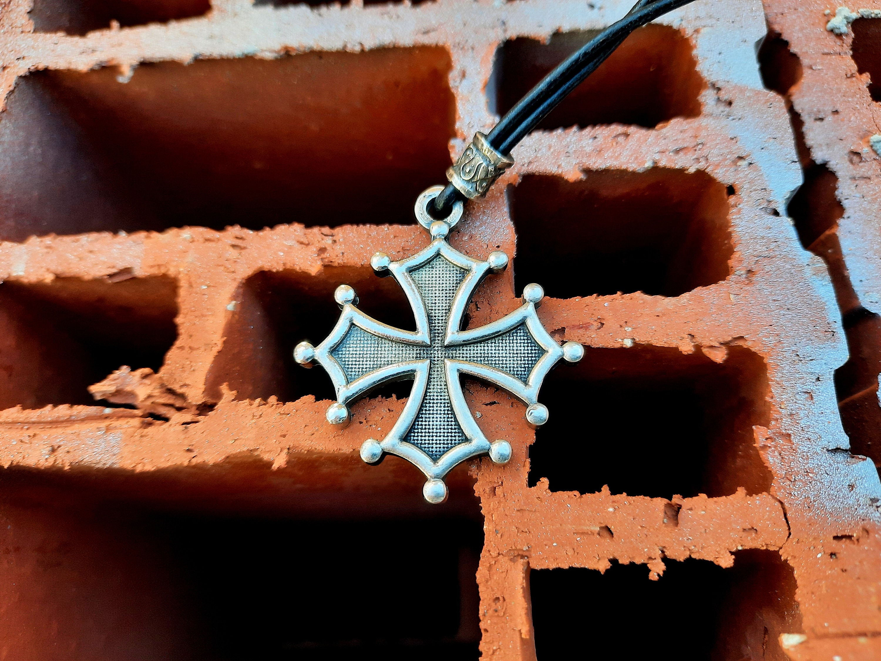 Occitan Cross Symbol Necklace, Cross of Toulouse Jewelry,heraldically ...