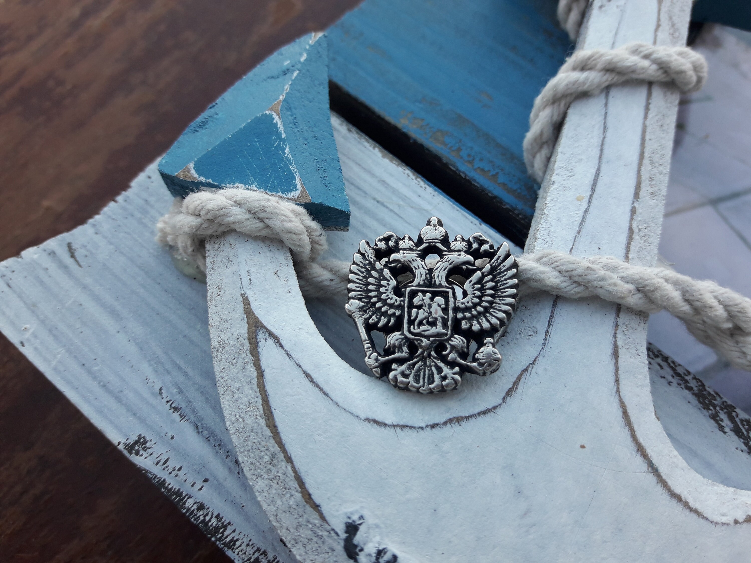 Double-headed Eagle Coat of Arms Pin Badgeimperial - Etsy