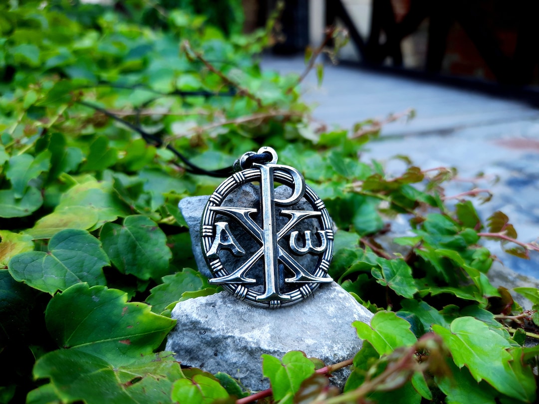The Chi Rho Sign Necklace,christogram,constantine's Cross,christian ...