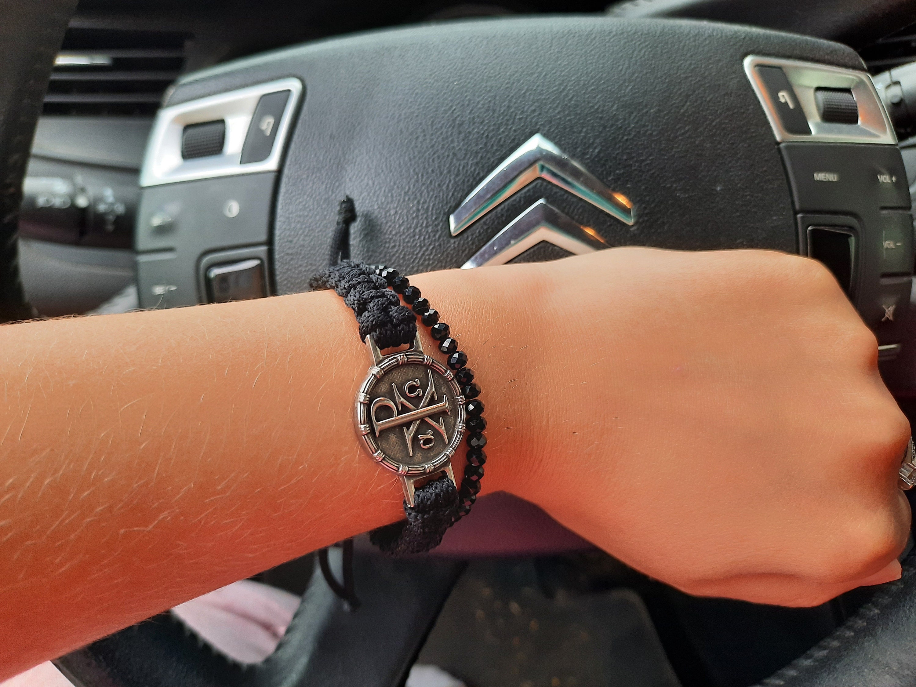 Christogram Rope Braceletchi Rho XI Monogram of Jesus - Etsy