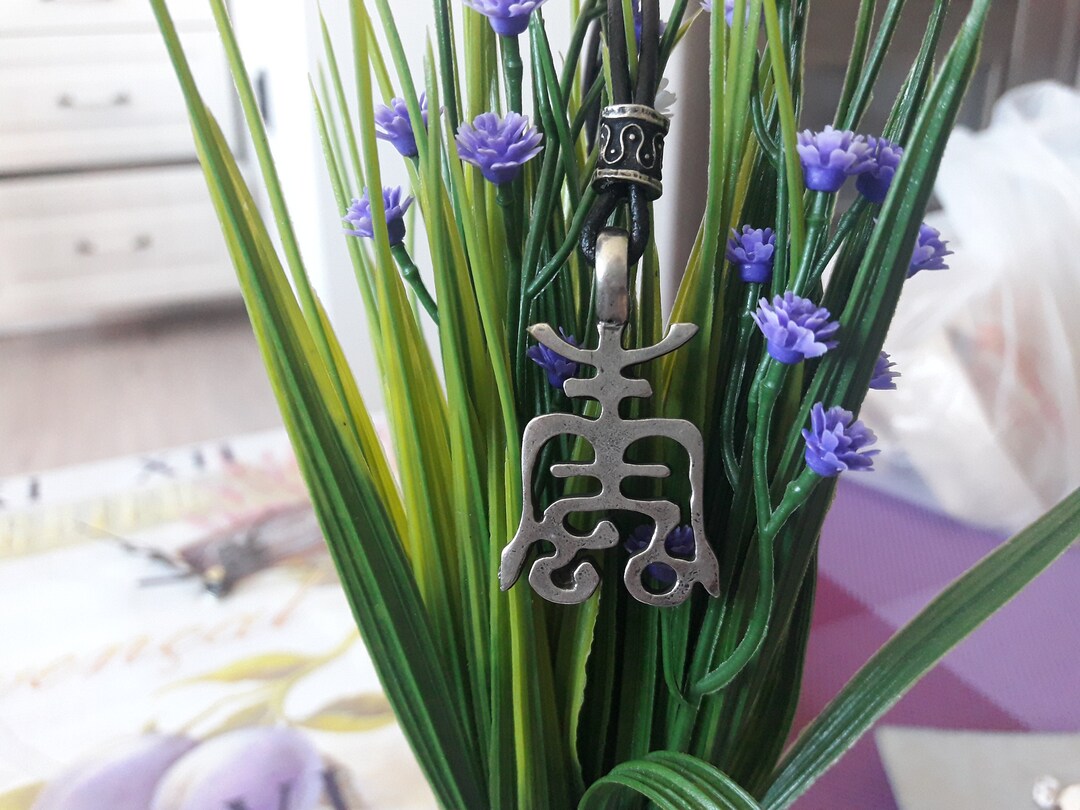 Chinese Symbol of Long Life Leather Necklace, Longevity Symbol Jewelry ...