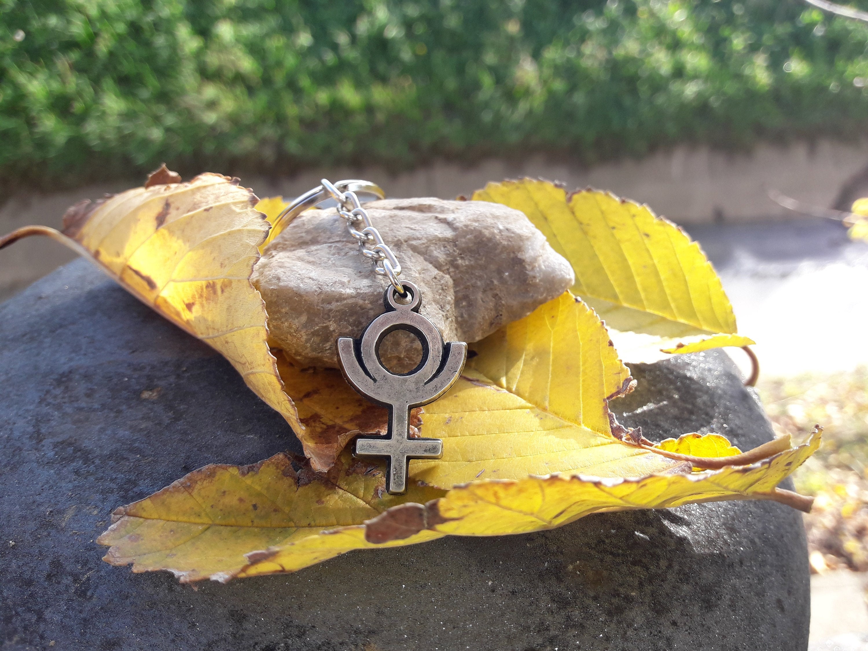 Plutos Astrological Symbol Necklacepluto Glyph Etsy