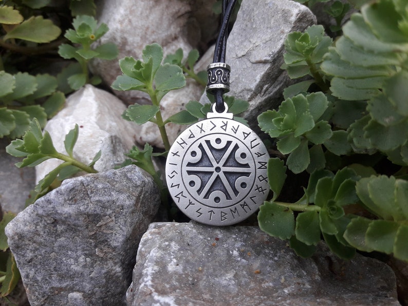 Perun God Symbol Leather Necklace,slavic Mythology,runic Alphabet ...