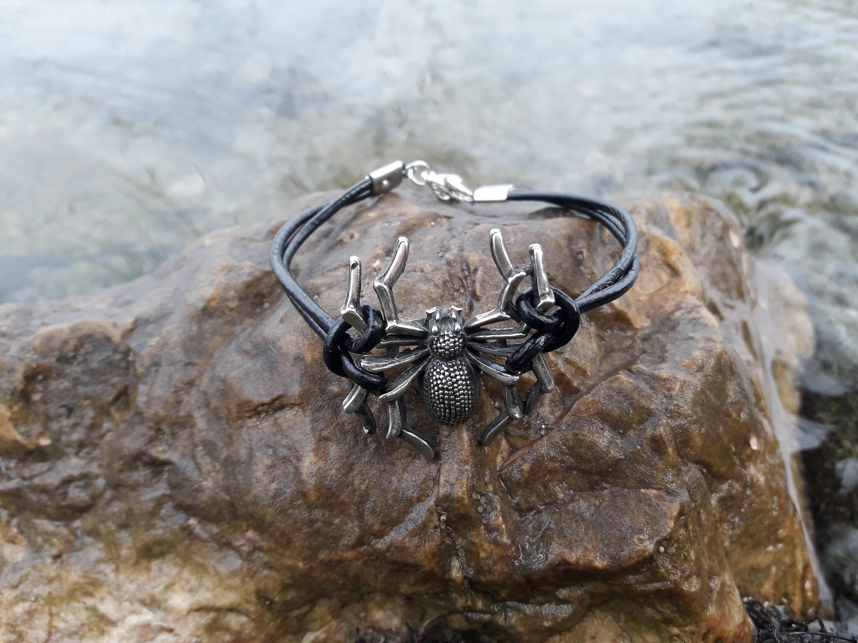 Tarantula Spider Leather Braceletspider Charm Jewelryinsect - Etsy UK