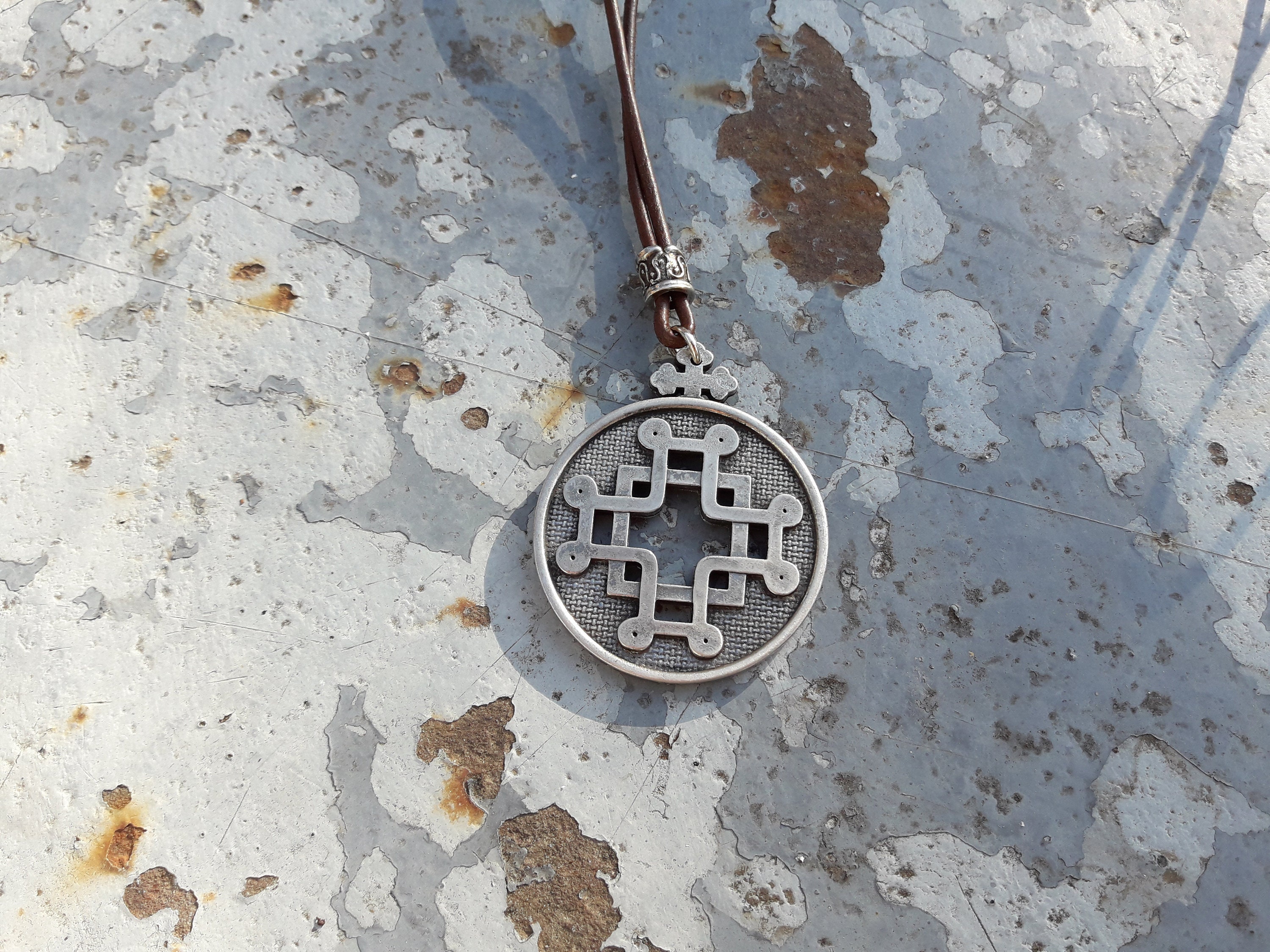 Veljusa Cross in Medallion Leather Necklace,macedonian Cross Keychain ...