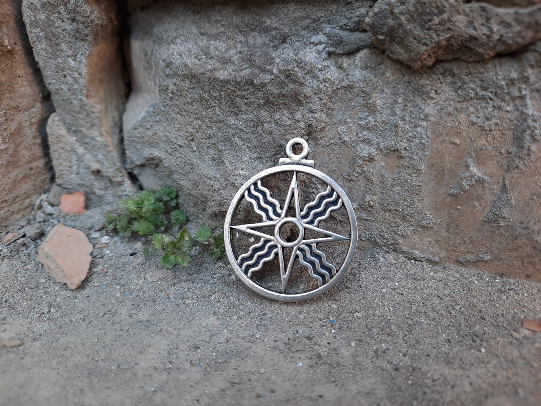 Seal of Shamash Symbol Pendantancient Assyrian Mesopotamian - Etsy