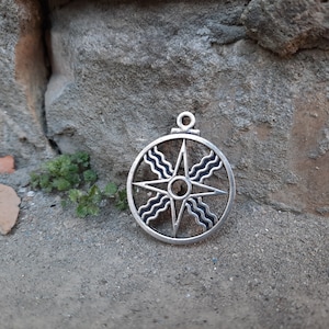 Seal of Shamash Symbol Pendant,ancient Assyrian Mesopotamian Sun God ...