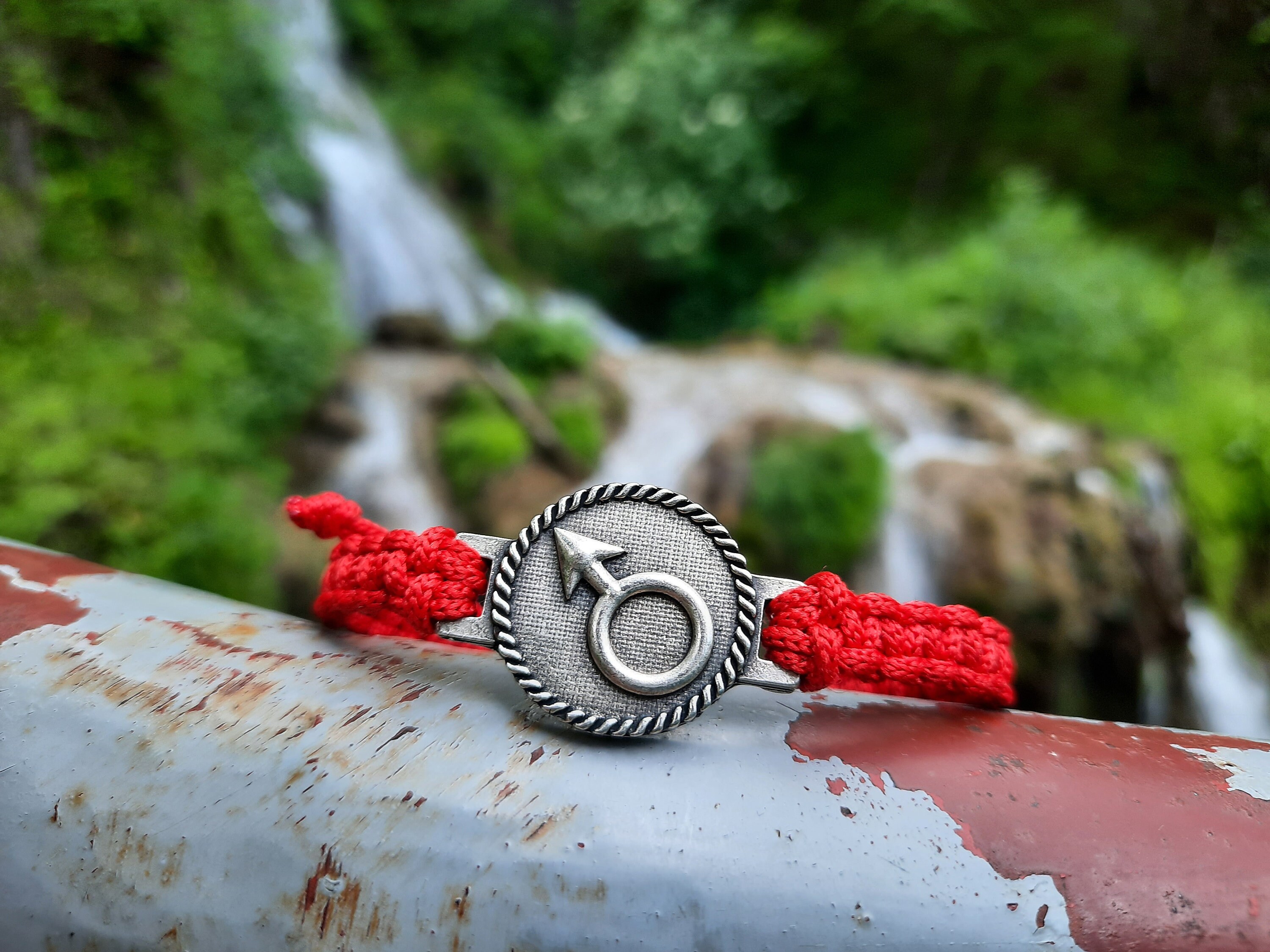 Mars Glyph Rope Braceletgod of War Zodiacastrological Symbol - Etsy